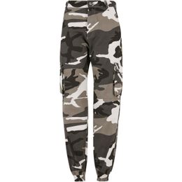 Stoffhose DEF "DEF Damen Ruby Cargopants" Gr. L, US-Größen, grün (camouflage), Damen, 100% Baumwolle, Hosen