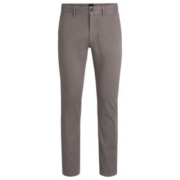 Chinohose BOSS Orange "Chino_slim" Gr. 32, Länge 30, grau (open grey068) Herren Hosen mit Gesäßtaschen