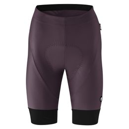 Fahrradhose Gonso "SQlab GO W" Gr. 38, Normalgrößen, lila (aubergine) Damen Hosen Radhose mit Sitzpolster, kurze moderne Radlerhose, Tight Fit