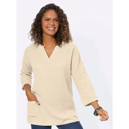 Schlupfbluse Casual Looks Gr. 42, beige (champagner) Damen Blusen