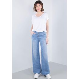 Schlaghose Please Jeans Gr. S (36), N-Gr, blau (1670, bludenim), Damen, Denim/Jeans, Obermaterial: 98% Baumwolle, 2% Elasthan, Hosen, Wide Leg