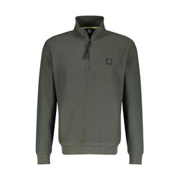 Troyer Lerros "Lerros Troyer-Sweatshirt in Strukturqualität" Gr. M, grün (chilled olive) Herren Pullover