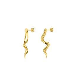 Paul Valentine Wave Rush Earrings 14K Gold Plated