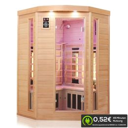 TroniTechnik Dewello® Infrarotkabine Infrarotsauna Wärmekabine LAKEFIELD 3 140cm x 140cm 5 Vollspektrumstrahler