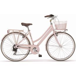 Trekkingrad MBM "New Boulevard" Fahrräder Gr. 46cm, 28 Zoll (71,12cm), rosa (rosa + rosa) für Damen, Kettenschaltung