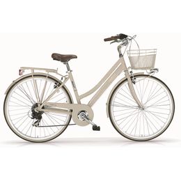 Trekkingrad MBM "New Boulevard" Fahrräder Gr. 46cm, 28 Zoll (71,12cm), beige (creme + beige) für Damen, Kettenschaltung