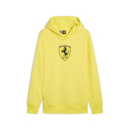 Hoodie Puma "Scuderia Ferrari Race Big Shield Herren" Gr. M, gelb (speed yellow) Herren Sweatshirts