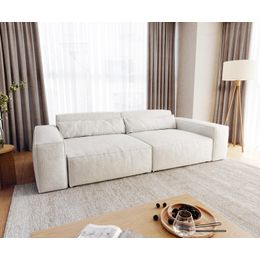 DeLife Big-Sofa Sirpio XL 270x130 cm Bouclé Creme-Weiß, Big Sofas