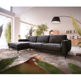 DeLife Ecksofa Sottil 290 x 165cm Chenille Anthrazit Recamiere links, Ecksofas