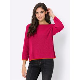 Heine Witt Damen Strickpullover mit 3/4-&Auml;rmeln, pink, Gr&ouml;&szlig;e 50