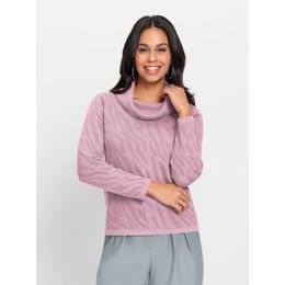 WITT Damen Jacquard-Pullover in Feinstrick-Qualit&auml;t, ros&eacute;, Gr&ouml;&szlig;e 40