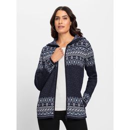 Strickjacke Inspirationen Gr. 36, bunt (marine, ecru, gemustert) Damen Strickjacken