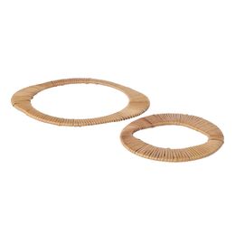 Broste Copenhagen - Tini Untersetzer, Rattan / Eisen (2er-Set)