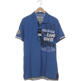 CAMP DAVID Herren Poloshirt, blau, Gr. 56