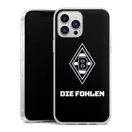 DeinDesign iPhone 13 Pro Max Handy Silikon H&uuml;lle Case transparent Handyh&uuml;lle Die Fohlen Gladbach Borussia M&ouml;nchengladbach Silikon Case