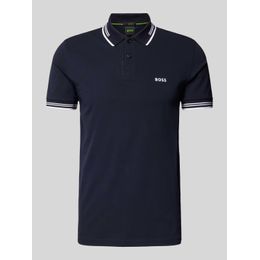 BOSS Green Slim Fit Poloshirt mit Label-Print Modell 'Paul'