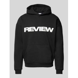 Review Hoodie mit Kapuze