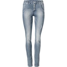 Heine Witt Damen Boyfriend-Jeans in 5-Pocket-Style, bleached, Gr&ouml;&szlig;e 20