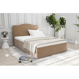 Polsterbett "Graz", beige, L:210cm, Bezug 100% Polyester, Polsterung: Polsterwatte, Material Gestell: gepolsterter Holzwerkstoff, Westfalia Schlafkomfort, Betten, wahweise mit Stauraum, verschiedene Matratzenarten wählbar
