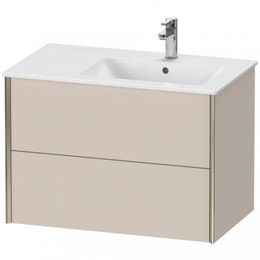 Duravit XViu 4159 Waschtischunterbau wandhängend, 2 Schubkästen, für Waschtisch Me by Starck 234683 Becken rechts, 810x480 mm