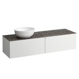 Laufen ILBAGNOALESSI Schubladenelement, Steinplatte Marrone Naturale, Ausschnitt links, 160x50x37cm, zu WT-Schale H81897 5, H432352097