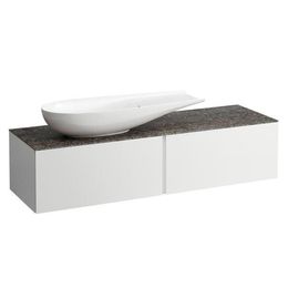 Laufen ILBAGNOALESSI Schubladenelement, Steinplatte Marrone Naturale, Ausschnitt links, 160x50x37cm, zu WT-Schale H81897 4, H432342097