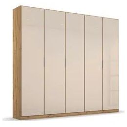 Drehtürenschrank Rauch "Kleiderschrank Schrank Garderobe KOLUNA mit hochwertiger Glasfront" Schränke Gr. B/H/T: 226 cm x 229 cm x 54 cm, 5 St., beige (eiche artisan, glas champagner) inkl. 2 Innenschubladen sowie extra Einlegeböden MADE IN GERMANY