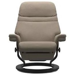 Relaxsessel stressless "Sunrise" Sessel Gr. ROHLEDER Stoff Q2 FARON, PowerTM Leg & Back-mit Akku-Classic Base Schwarz, Relaxfunktion-Drehfunktion-Integrierte Fußstütze-PlusTMSystem, B/H/T: 88cm x 103cm x 78cm, beige (beige q2 faron) elektrisch verstellbar, optional 2-motorisch, Größe M & L