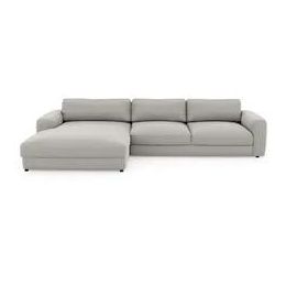 Ecksofa Places of Style "Bloomfield, L-Form" Sofas Gr. B/H/T: 303cm x 84cm x 176cm, Feincord, mega-Recamiere links, XXL mit Sitztiefenverstellung, grau (opal grey) extra tiefe Sitzfläche, wahlweise mit Sitztiefenverstellung