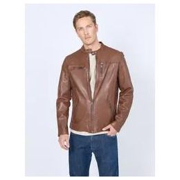 Lederjacke Mustang "31021310" Gr. M, braun (cognac) Herren Jacken