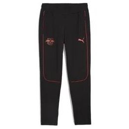 Sporthose Puma "RB Leipzig Casuals Hose Herren" Gr. S, Normalgrößen, schwarz (schwarz active rot), Herren, Obermaterial: 76% Baumwolle, 24% Polyester; Taschenfutter: 100% Baumwolle, Hosen