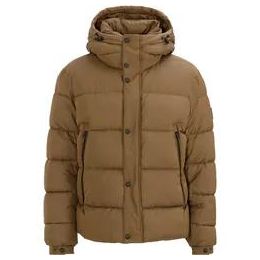 Steppjacke BOSS ORANGE "Omaris" Gr. 52, braun (open green368) Herren Jacken mit Reißverschlusstaschen