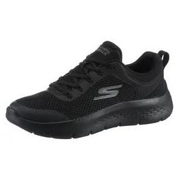 Sneaker Skechers "GO WALK FLEX-CALEY" Gr. 41, schwarz (schwarz uni) Damen Schuhe Schnürschuh, Trainingsschuh mit hochwertigen Dämpfungstechnologien