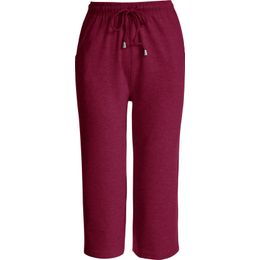 Damen Caprihose in Stretch-Qualit&auml;t bordeaux, Gr&ouml;&szlig;e 48