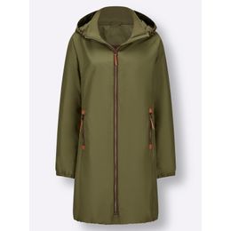 WITT Damen Kurzmantel mit Gummizug am Saum, oliv, Gr&ouml;&szlig;e 20