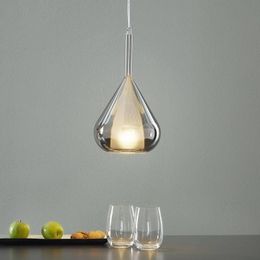 Fabas Luce Hängeleuchte Lila, rauchgrau, 1-flammig, Glas