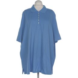 Ulla Popken Damen Poloshirt, blau, Gr. 54