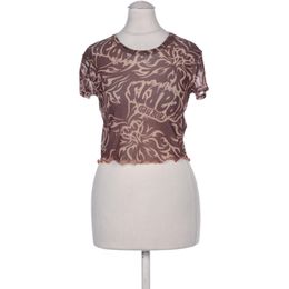 Bershka Damen T-Shirt, braun, Gr. 36