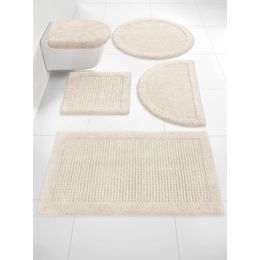 Badematte HEINE HOME Badematten Gr. rund (Ø 75 cm), 1 St., beige (ecru)