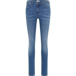 Skinny-fit-Jeans Mustang "Shelby Skinny" Gr. 27, Länge 30, blau (hellblau) Damen Jeans 5-Pocket-Jeans