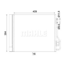 Mahle Kondensator, Klimaanlage für MERCEDES-BENZ SMART 4515000154 A4515000154 A4515000054 AC 488 000S