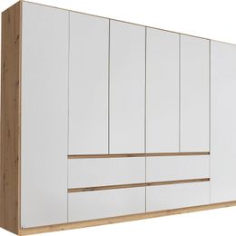 Drehtürenschrank Rauch "Kleiderschrank Schrank Garderobe Garderobenschrank MAINZ" Schränke Gr. B/H/T: 271 cm x 210 cm x 54 cm, 6 St., weiß (eiche artisan, alpinweiß) grifflose Front, Außentüren mit Push-to-Open Funktion MADE IN GERMANY