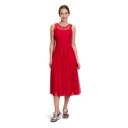 Cocktailkleid Vera Mont "Vera Mont figurbetont" Gr. 34, Normalgrößen, rot (red rose) Damen Kleider Nahtführung