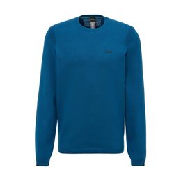 Rundhalspullover BOSS Green "Ever-X_CN" Gr. L, blau (open blue494) Herren Pullover mit Rundhalsausschnitt