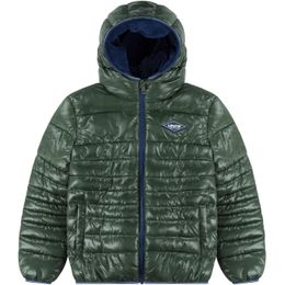 Steppjacke LEVI'S KIDS "SHERPA LINED MDWT PUFFER JACKET" Gr. 14 (164), grün (eden) Jungen Jacken for boys mit Kapuze