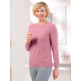 Rundhalspullover CLASSIC "Pullover" Gr. 52, rosa (altrosa) Damen Pullover