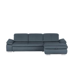 Lounge Collection Ecksofa aus Mikrofaser Kathrin ¦ blau ¦ Maße (cm):