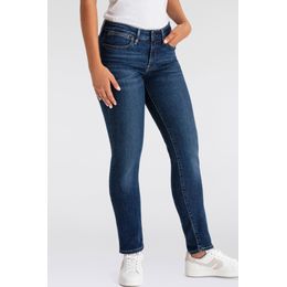 Levi's Slim-fit-Jeans LEVI'S "712 SLIM WELT POCKET" Gr. 30, Länge 32, blau (blue wave dark) Damen Jeans