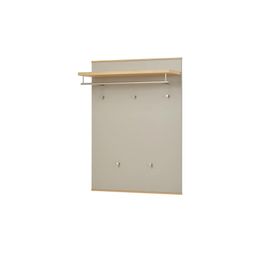 Höffner Garderobenpaneel Longo ¦ beige ¦ Holzwerkstoff, Hartholz ¦ Maße (cm): B: 80 H: 109 T: 27