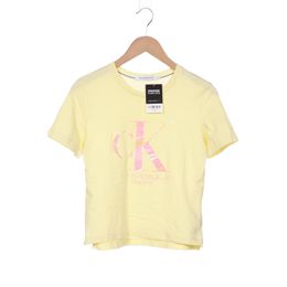 Calvin Klein Jeans Damen T-Shirt, gelb, Gr. 36